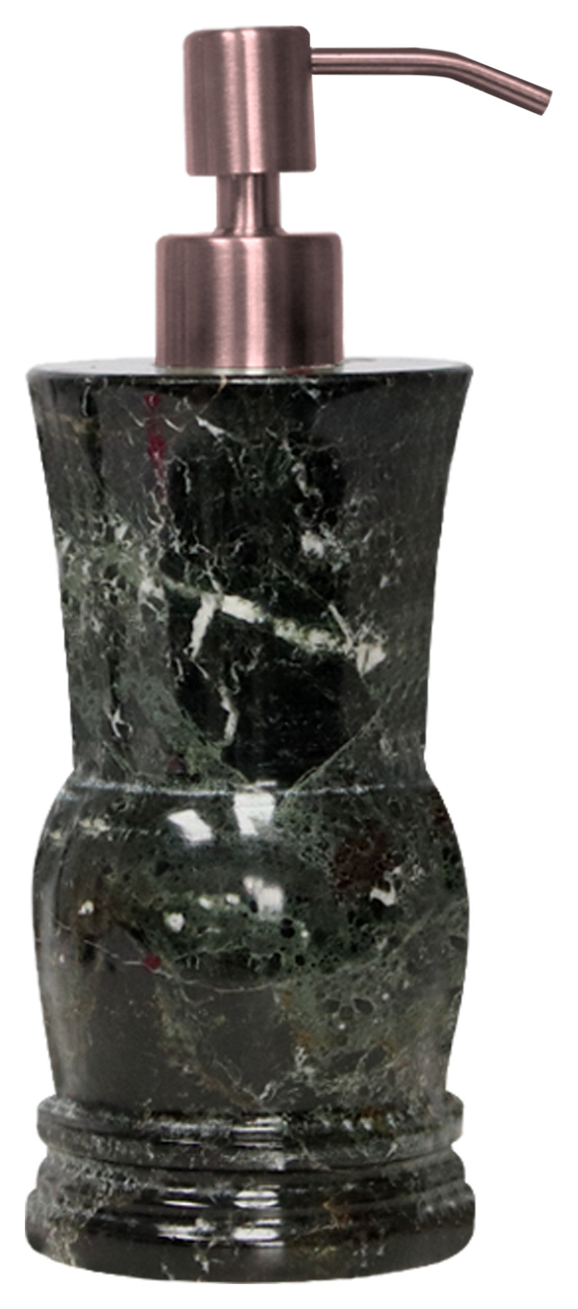 Polished Marble Bathroom Soap/Lotion Dispenser, Black Zebra ...