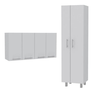 Home Square 2-Piece Set with Wall Cabinet and Storage Cabinet ...