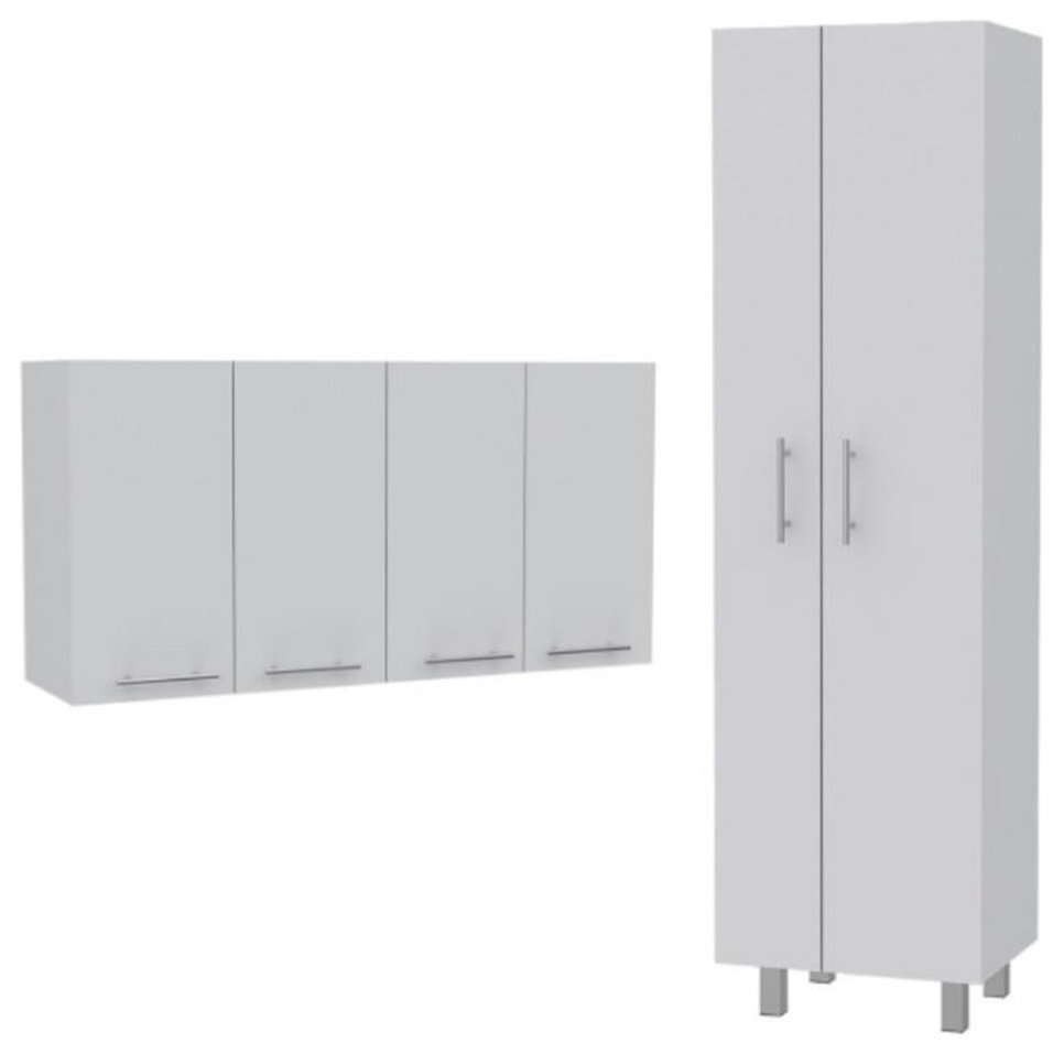 Home Square 2-Piece Set with Wall Cabinet and Storage Cabinet ...