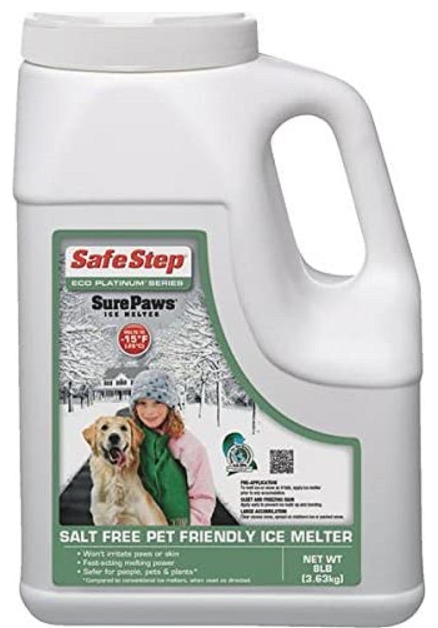 North American Salt Sure Paws Pet-Friendly Ice Melter, 8-Pound Bottle ...