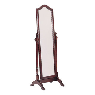 Cabot Rectangular Cheval Mirror With Arched Top Merlot - Traditional ...