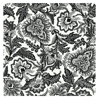 Black Java Peel and Stick Wallpaper, Swatch - Mediterranean - Wall ...