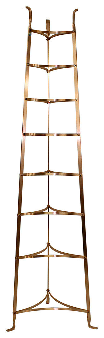 Handcrafted 8-Tier Gourmet Cookware Stand Brushed Copper - Craftsman ...