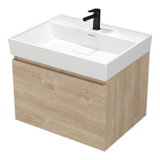 Nameeks Sharp-2419-W Sharp 24" Wall Mounted Single Basin Vanity ...