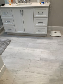 Which way to install 12x24 bathroomFloor tile? | Houzz Forum