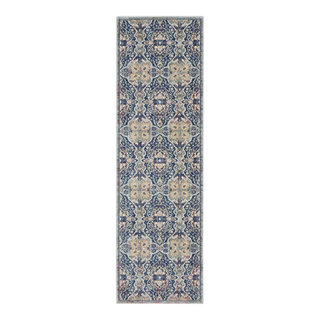 Nourison Global Vintage 24x72" Runner Traditional Fabric Area Rug in ...