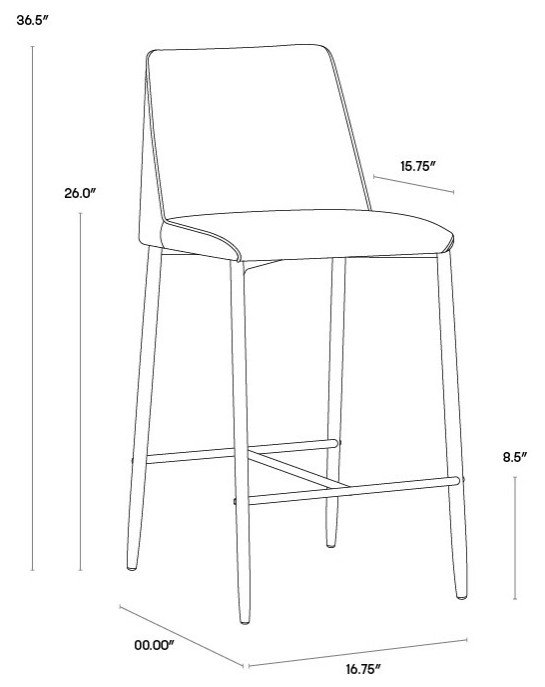 Renee Counter Stool, Dark Slate Fabric/Armour Gray Fabric, Counter ...