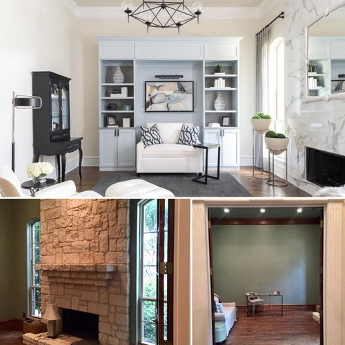 Living Room transformed into Library/Parlor