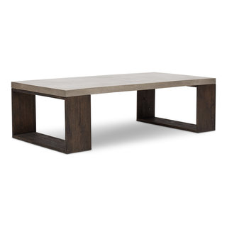Dark Grey Top Heritage Rectangular Coffee Table, 57W x 29.6D x 17H ...