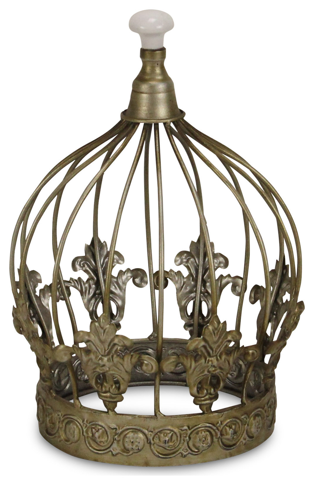 Regal Crown Table Decor, Silver - Traditional - Decorative Objects And ...