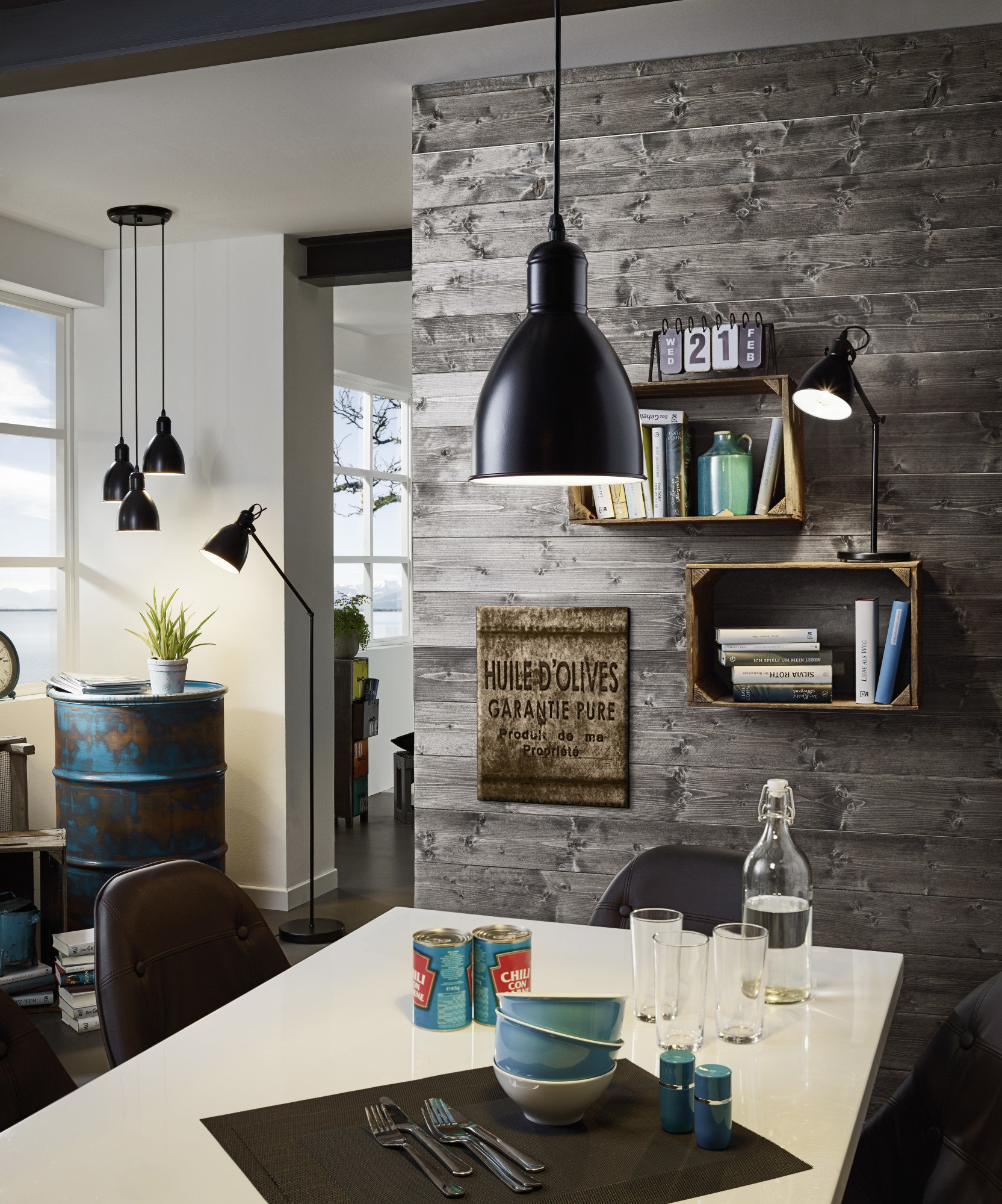 Eglo 49469A Priddy 17" Tall Gooseneck Desk Lamp - Transitional - Door ...