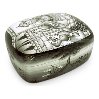NOVICA The Emperor'S Audience And Paper Mache Decorative Box ...