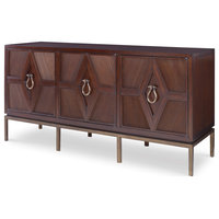 Ambella Home Collection - Diamond Multi-Use Cabinet in Walnut ...