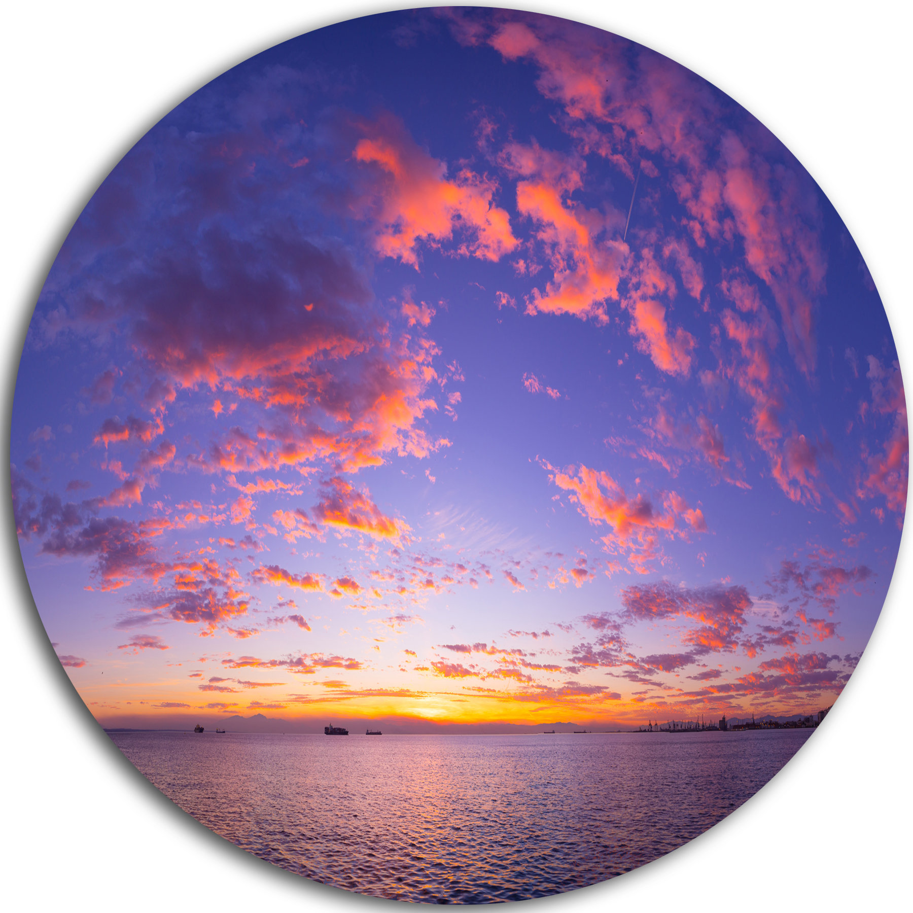 Composition Of Nature Beautiful Seascape, Landscape Disc Artwork, Disc ...