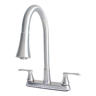 Wasserman - Dual Handle Pull-Down Kitchen Faucet with Dual Spray Head ...