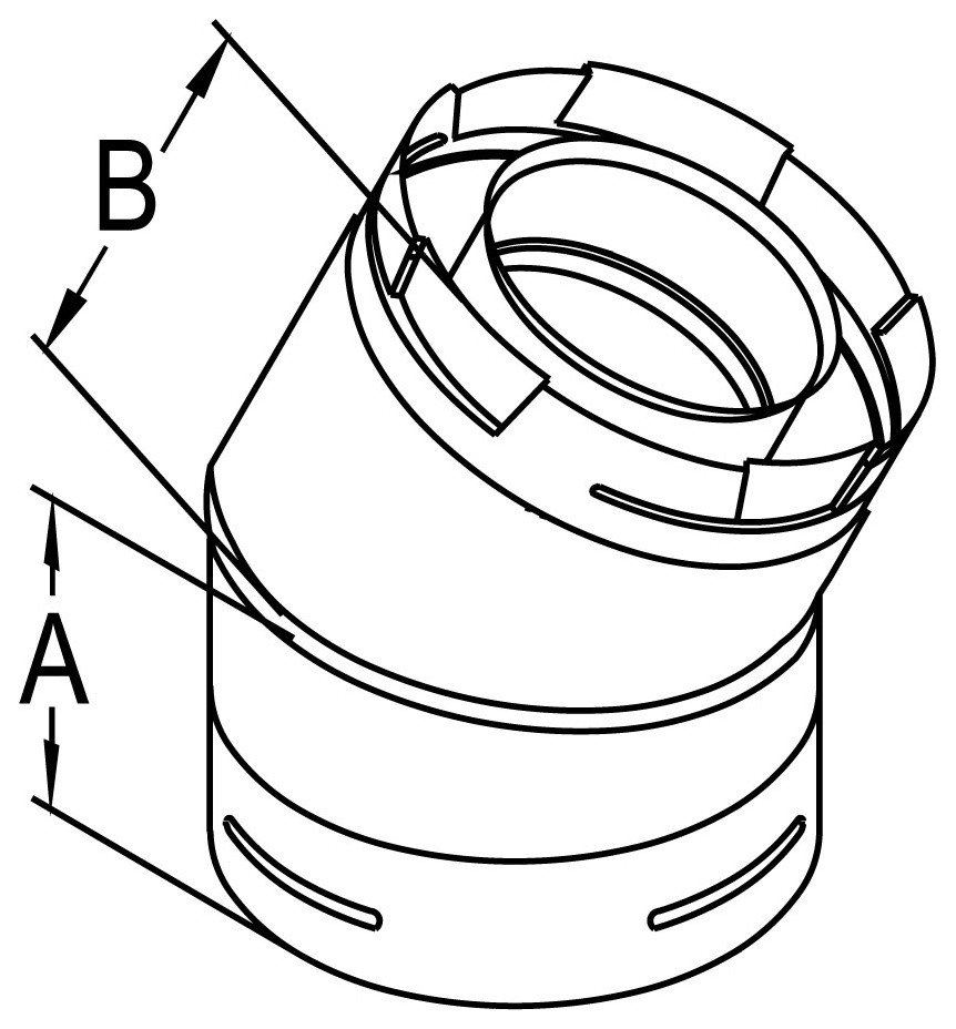 DuraVent 58DVA-E45 5" Inner Diameter - DirectVent Pro Direct Vent ...