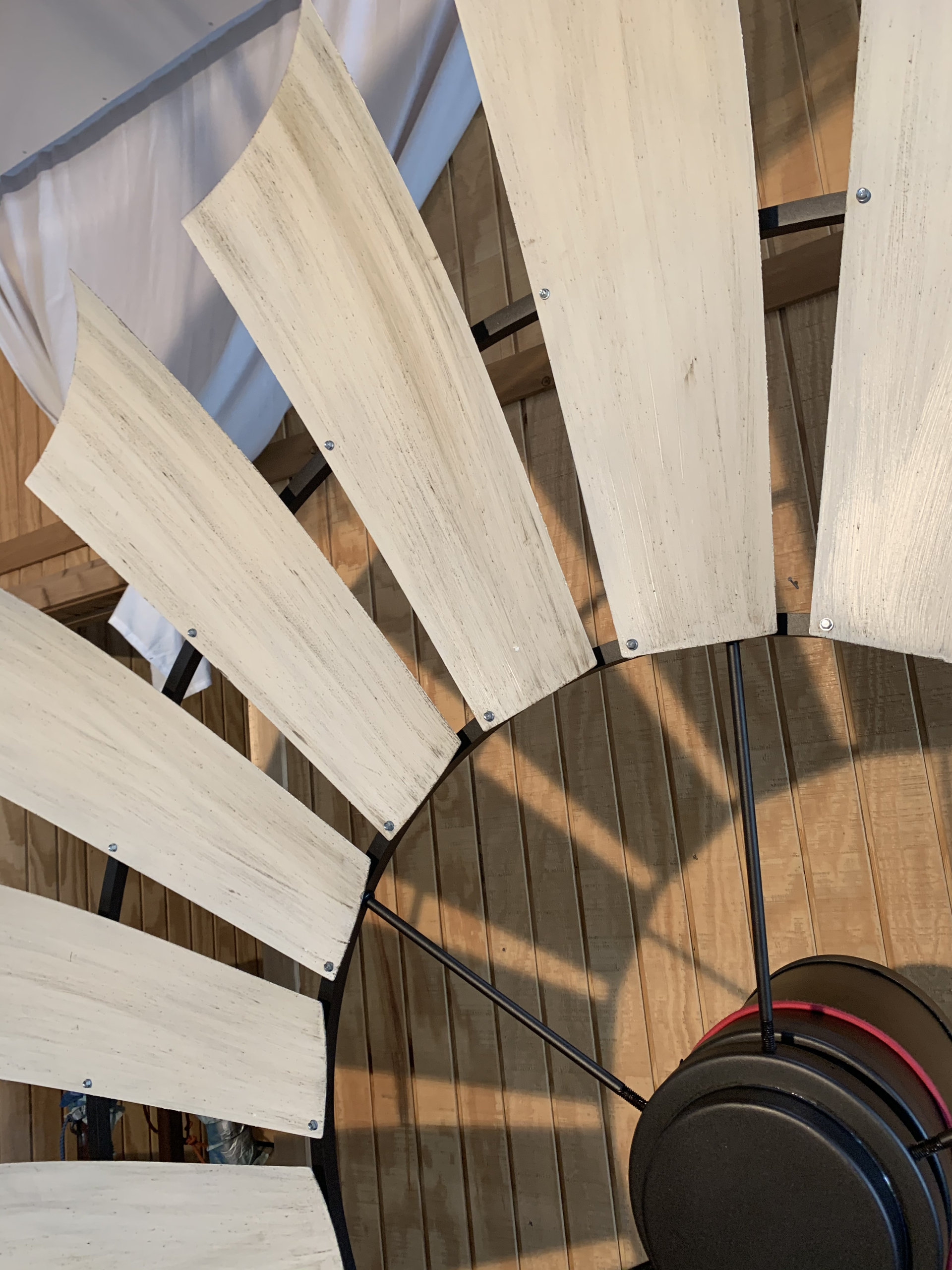 72 Inch Weathered Antique White Finish Windmill Ceiling Fan | The ...