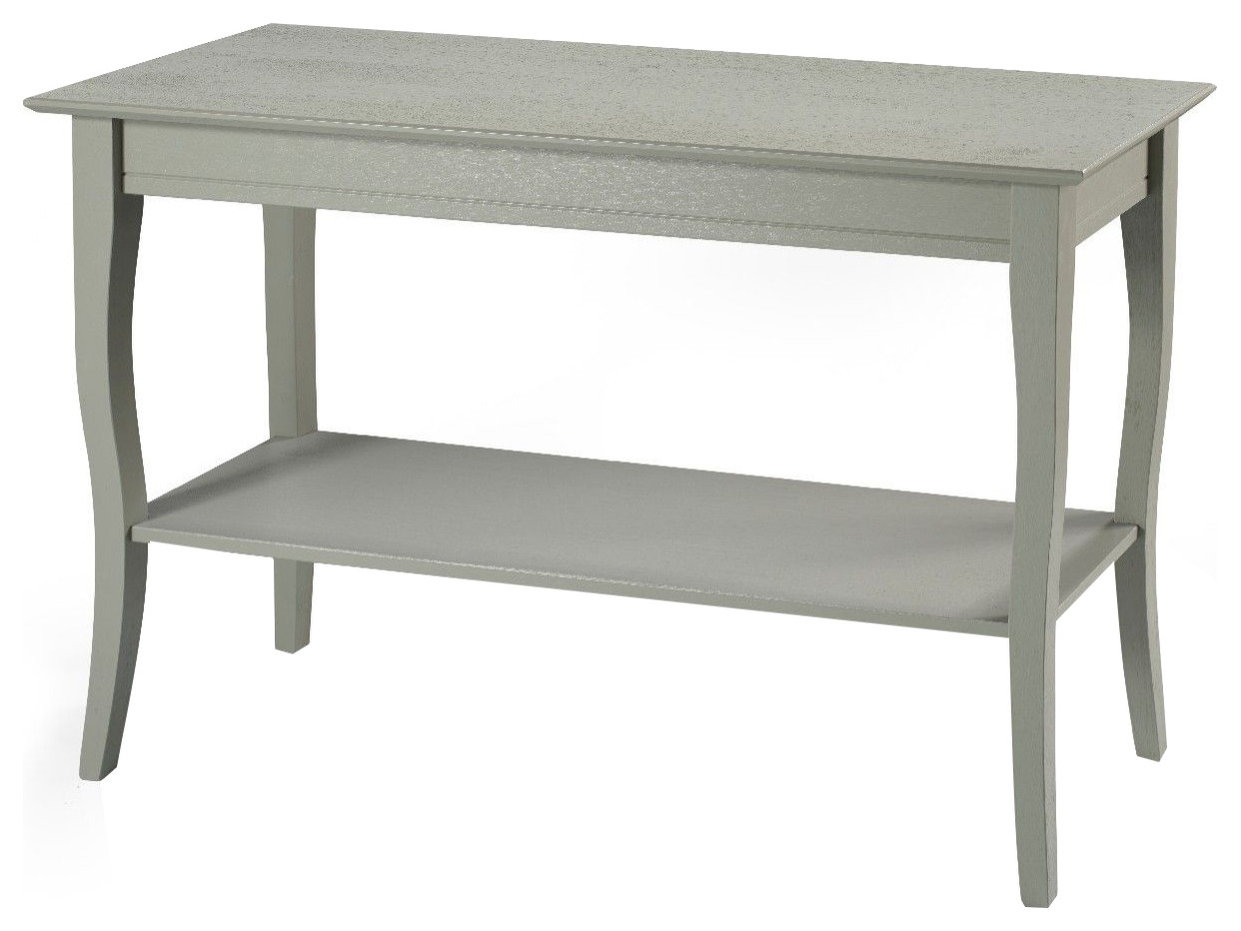 Wooden Console Table with Open Bottom Shelf and Sabre Legs, Gray ...