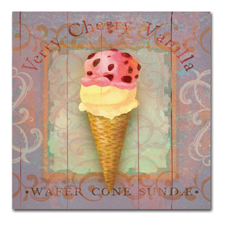 Fiona Stokes-Gilbert-ALI 'Parlor Ice Cream I' Canvas Art, 14"x14 ...