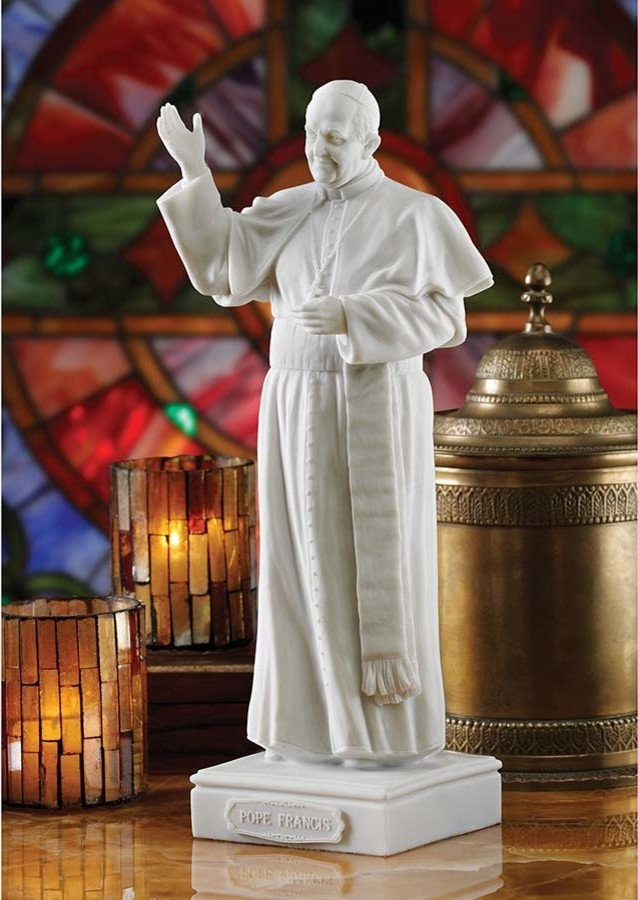 Pope Francis Statue - Traditional - Decorative Objects And Figurines ...