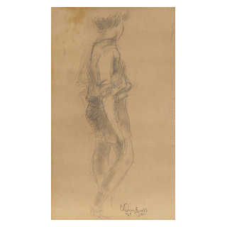 Chaim Gross "Child's Profile" Graphite - Traditional - Drawings And ...