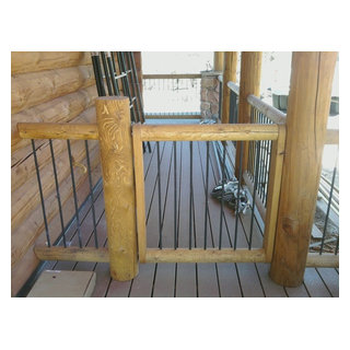 Exterior - Log & Timber Balustrades - Salt Lake City - by Titan Stairs ...