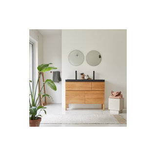 Oak Modern Vanity Unit | Tikamoon Easy - Transitional - Bathroom ...