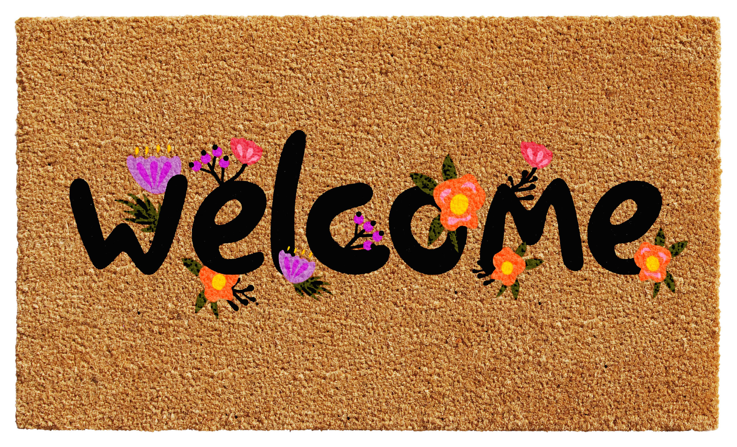 Spring Welcome Doormat - Contemporary - Doormats - by Home & More | Houzz