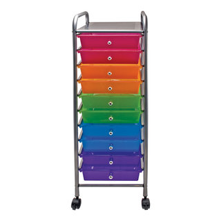 10 Drawer Organizer, Multi-colored Drawers - Contemporary - Filing ...