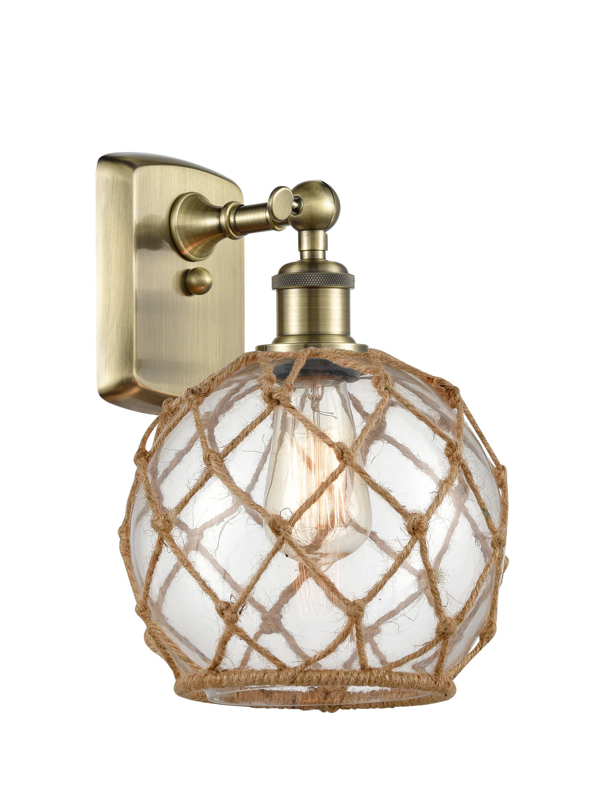 Ballston Farmhouse Rope Wall Sconce - Beach Style - Wall Sconces - by ...