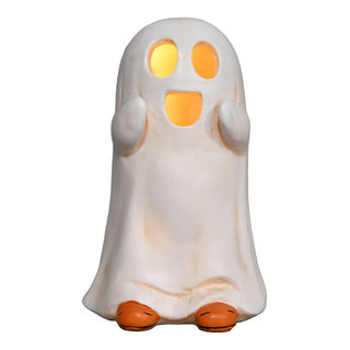 Ghost Light Up LED Halloween Figurine 6" - Modern - Holiday Accents And ...