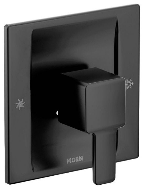 Moen 90 Degree Posi-Temp Single-Handle Valve Trim, Lever Handle, Matte Black - Modern - Tub And ...