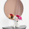 Azalea Rose Gold Tinted Frameless Round Wall Mirror, Rose Gold 26 ...