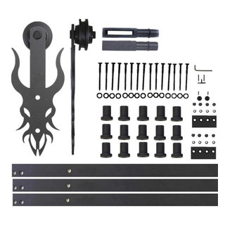 Sliding Barn Door Hardware Kit, Imperial Design, 18' - Traditional ...