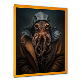 Anthropomorphic Of Octopus Portrait V Framed Print, 12x20 - Eclectic ...