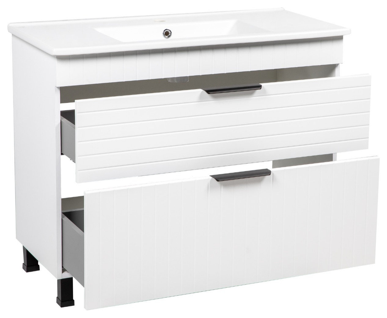 Modern Free Standing Bathroom Vanity | Trevi White Matte 26", 40 ...
