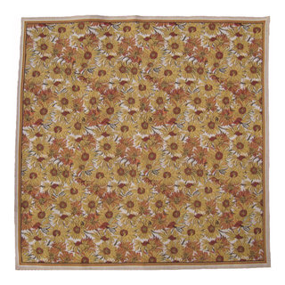 Sunflowers Square Tapestry Throw, H 51" x W 51" - Farmhouse ...