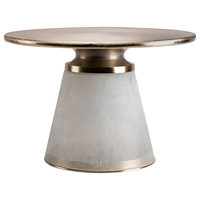 Metal Top, 17" Nebular Side Table, Frost, 24x24x17" - Contemporary ...