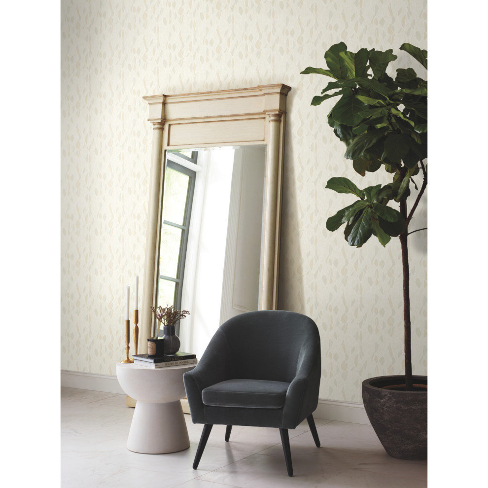 Beige Stained Glass Wallpaper - Contemporary - Wallpaper - by York ...