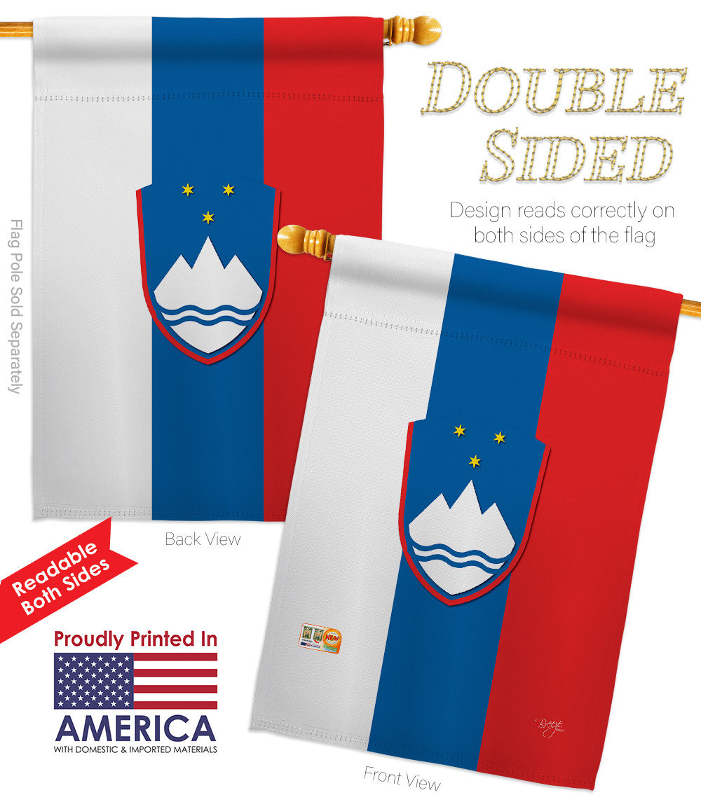 Slovenia Flags of the World Nationality House Flag Set, 28" X 40" X 0.1 ...