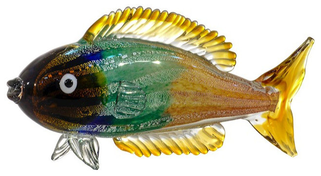 Dale Tiffany Nile Fish Handcrafted Art Glass Figurine - Beach Style ...