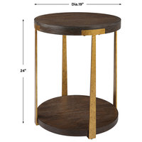 Uttermost Palisade Round Wood Side table - Contemporary - Side Tables And End Tables - by Modern ...