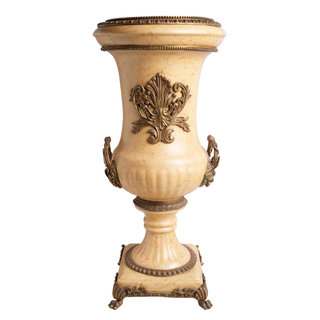 Opulent Large Butterscotch Porcelain Trophy Vase Ormolu Accents, 26 ...