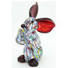 GlassOfVenice Murano Glass Millefiori Rabbit Sculpture - Contemporary ...