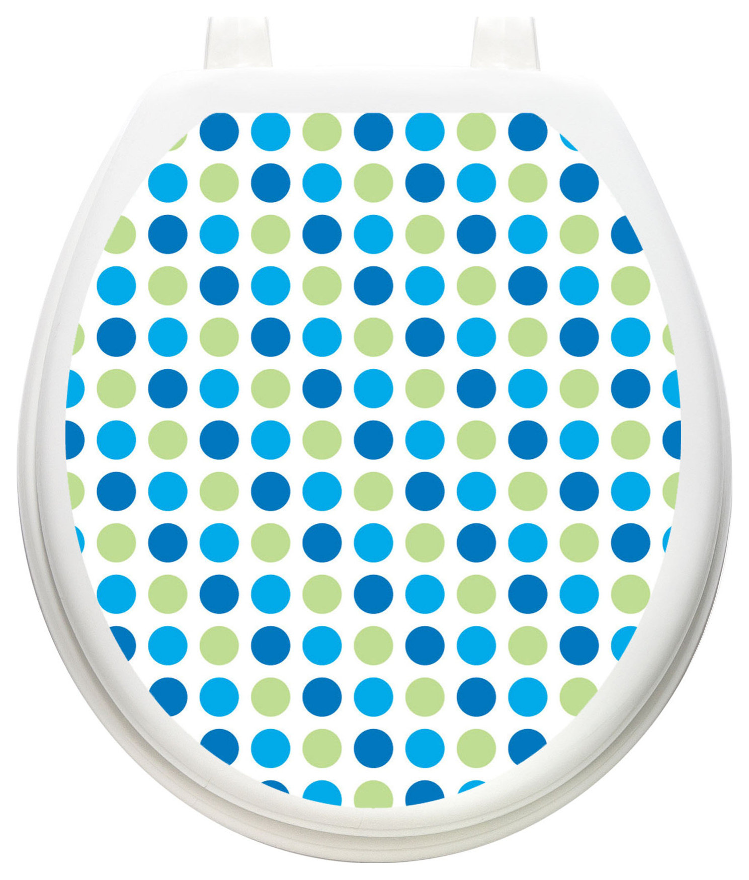 Dot-to-dot Blues Toilet Tattoos Seat Cover, Vinyl Lid Decal, Bathroom ...