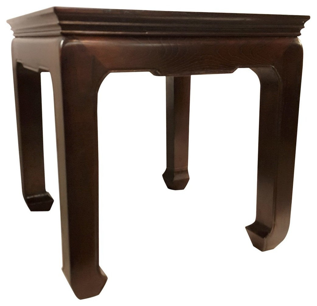 Chinese End Table Solid Elm Ming Design 24" - Asian - Side Tables And ...