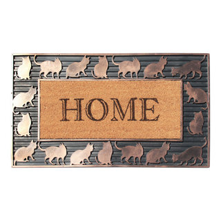 A1HC Rubber and Coir Home Design Copper Finished Decorative Doormat 18 ...