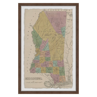"Colored Mississippi" Framed Painting Print, 24x36 - Contemporary ...