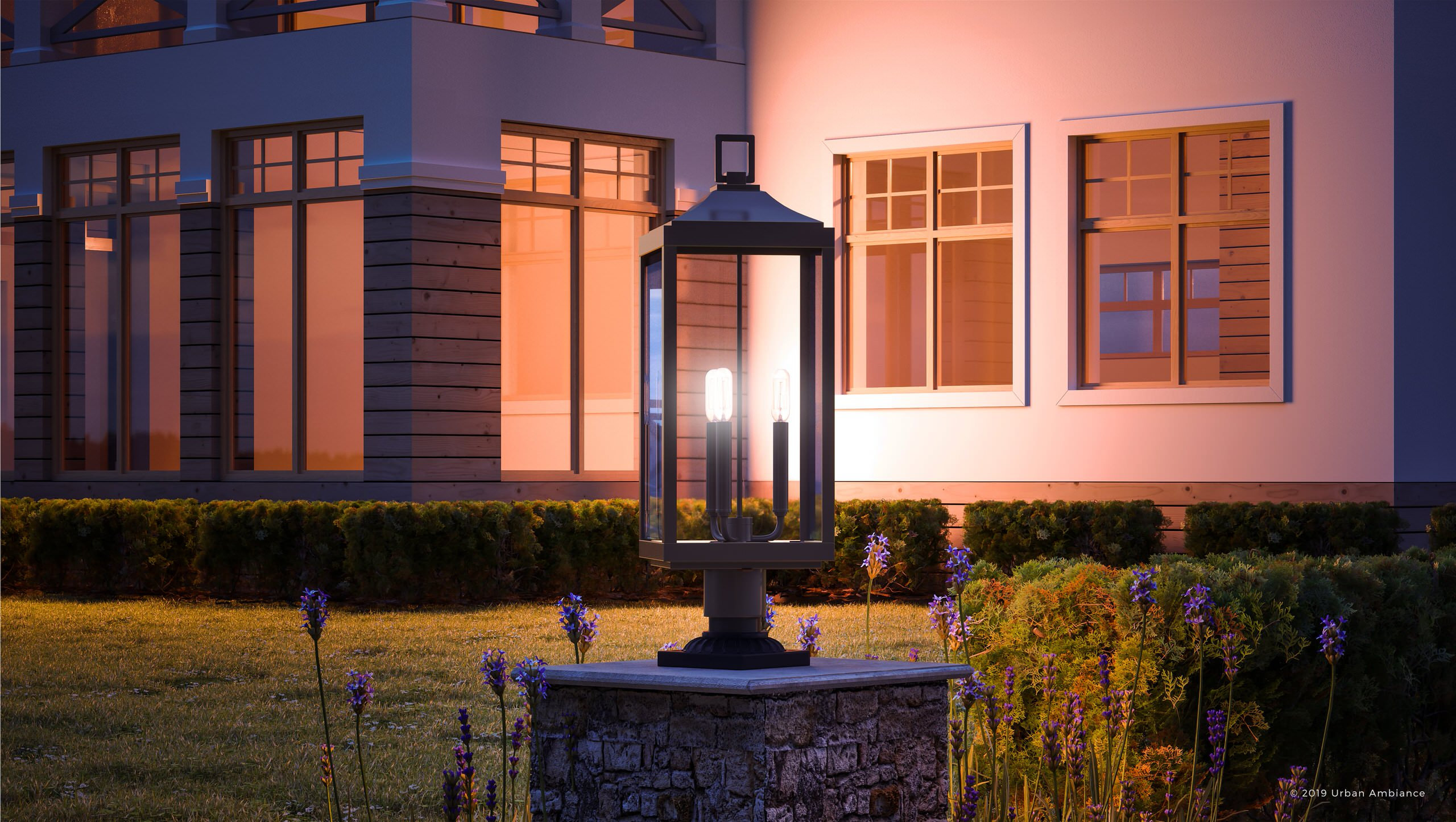 Luxury Colonial Outdoor Post / Pier Light, 9.5, Olde Bronze Finish ...