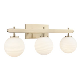 Coretta 26" Wide 3-Light Vanity Modern Gold - Modern - Bathroom Vanity ...